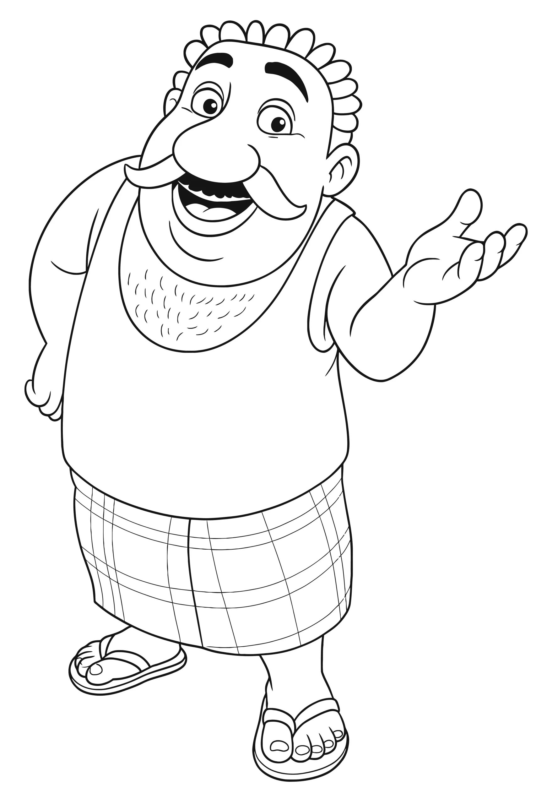 Gambar Mewarnai Angkel Muthu - Ayo Mewarnai