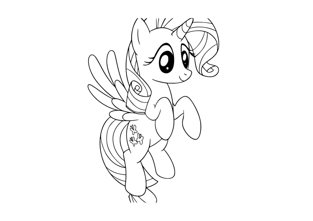 Gambar Mewarnai Little Pony - Ayo Mewarnai
