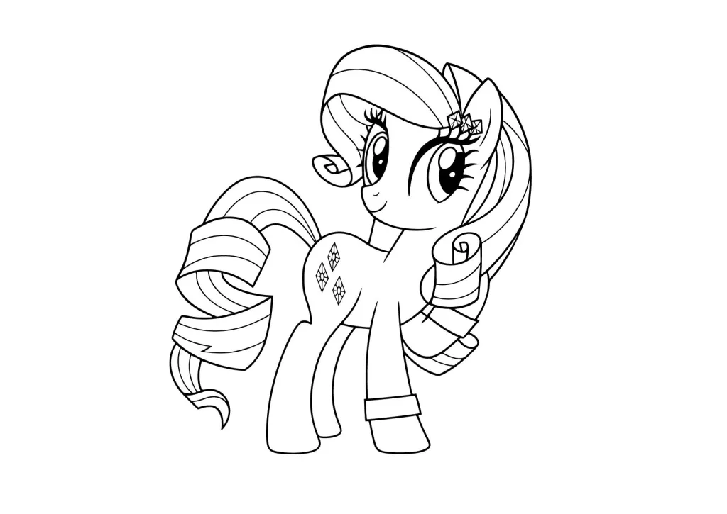 Gambar Mewarnai Little Pony - Ayo Mewarnai